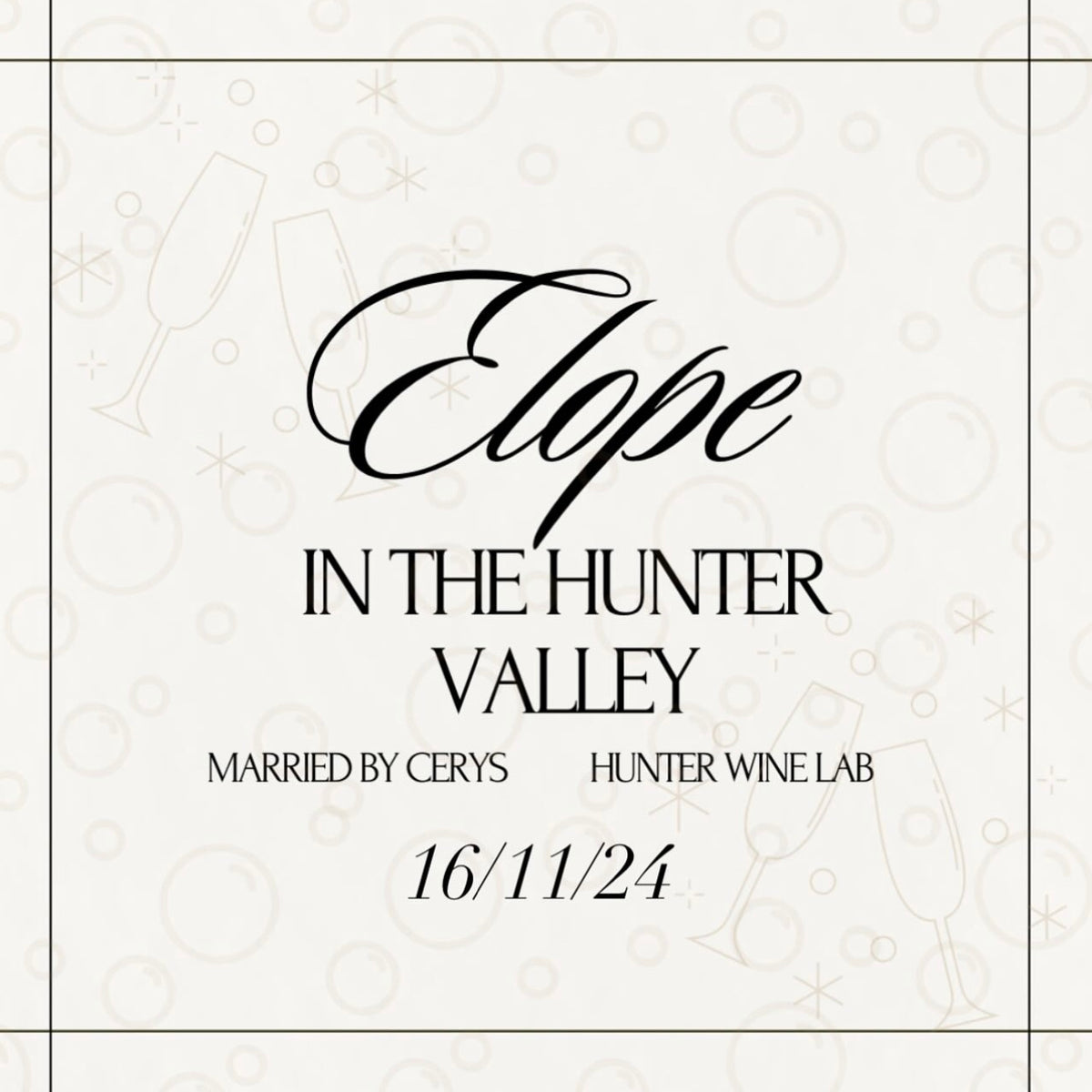 Elope in the Hunter Valley | Events, News and more | Hunter Wine Lab ...